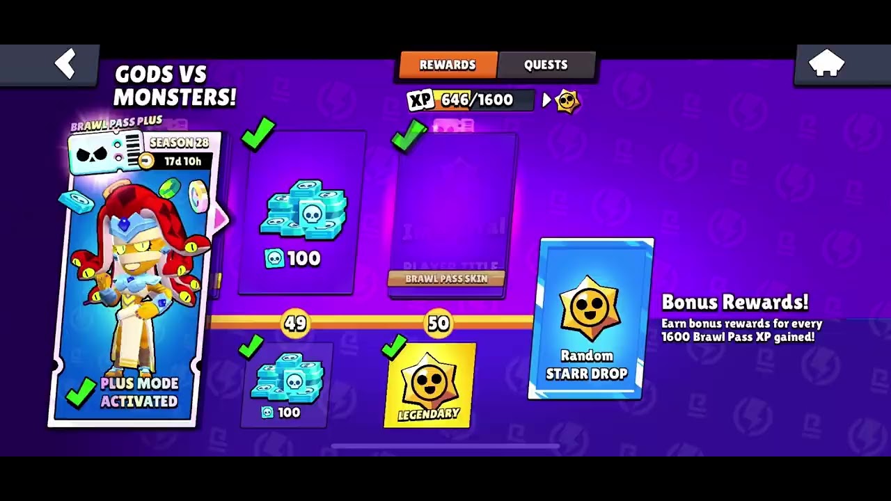 End of season brawl pass legendary Starr drop - YouTube