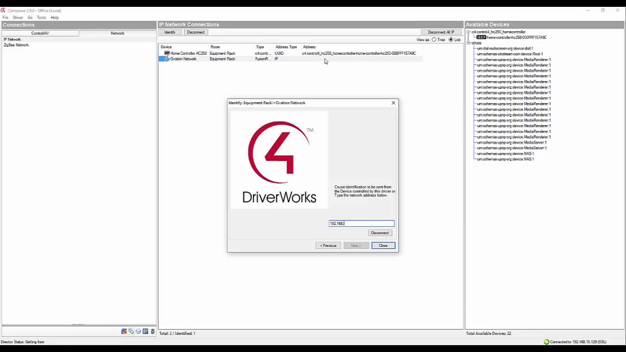 Configuring Control4 and Ovation Music Server - YouTube