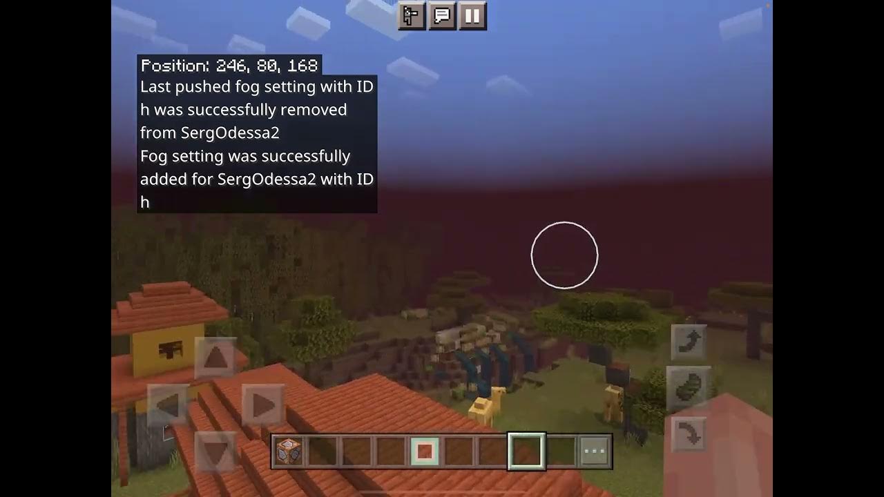 How to use command fog in Minecraft on iPad Pro - YouTube