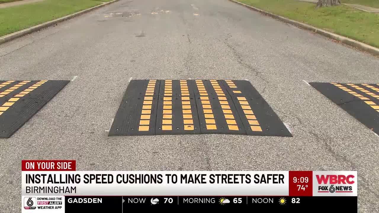 Birmingham installing speed cushions to make streets safer - YouTube