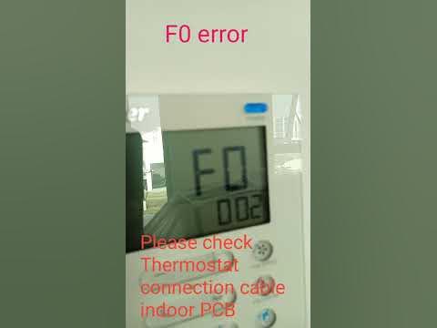 F0 error in split duct Air condition - YouTube