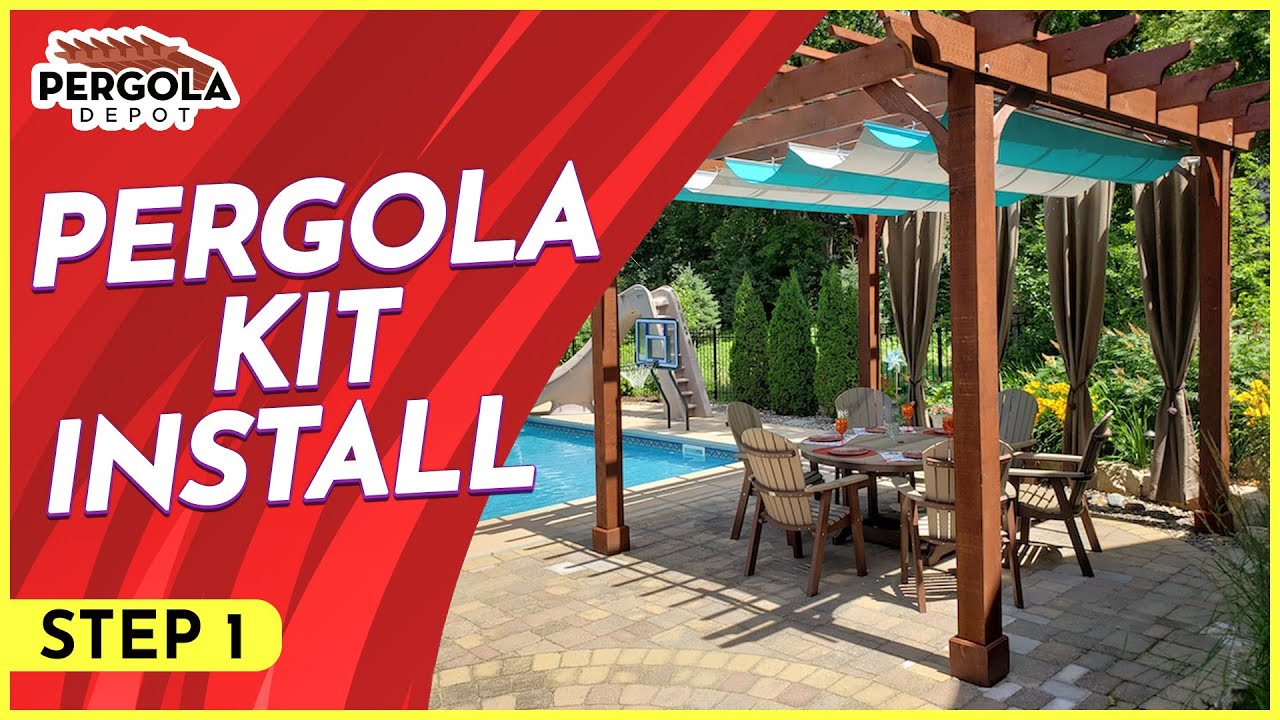 Step One In How To Install A Pergola KIt (Layout) - YouTube