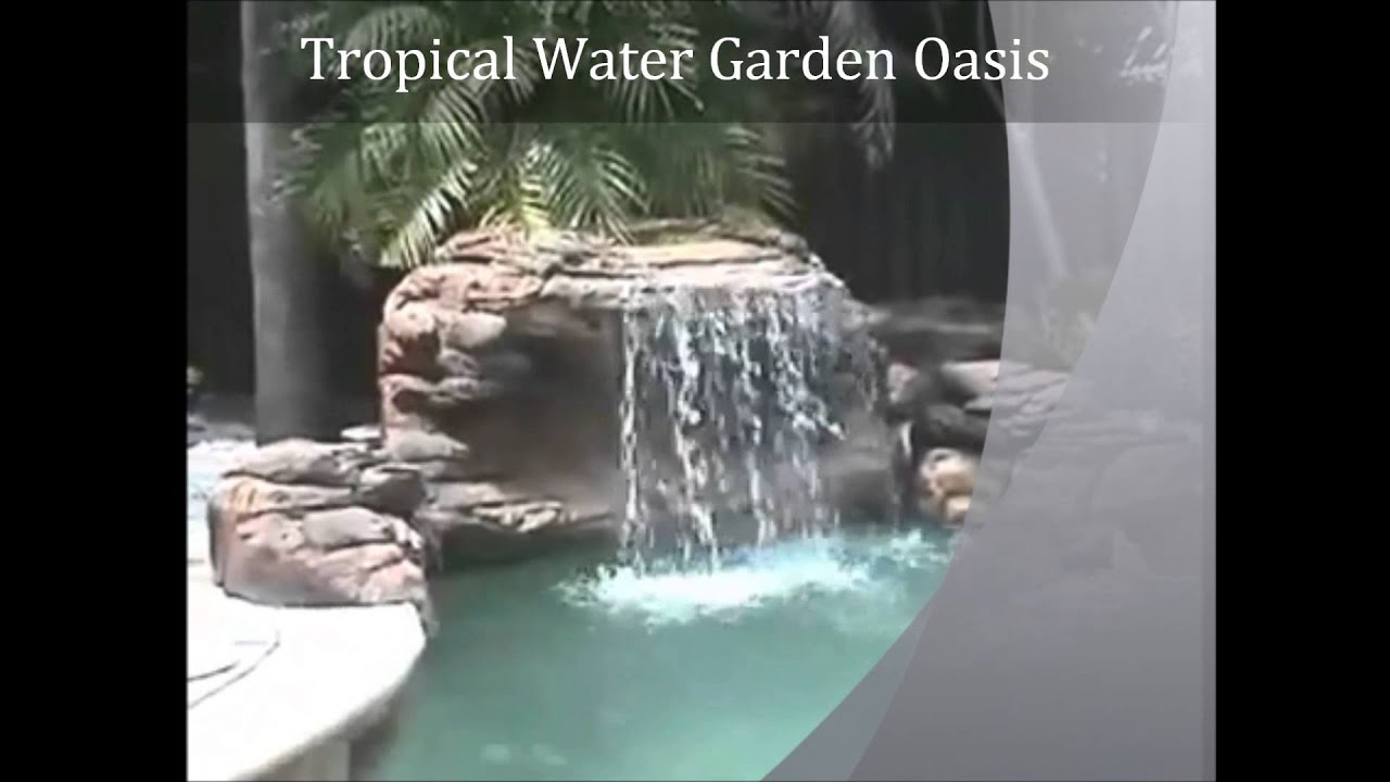 The Oasis Pool Water Feature Waterfall Kits - YouTube