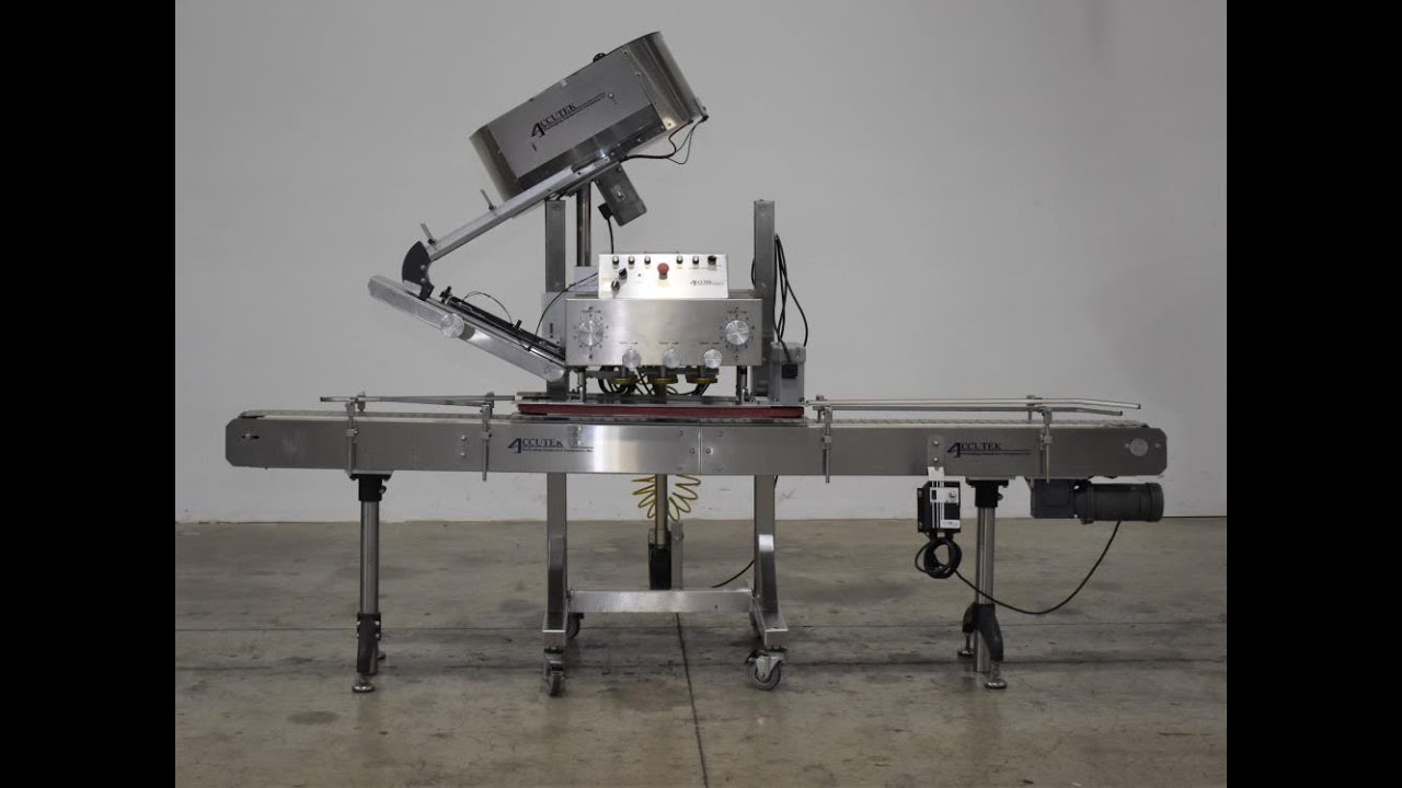 Accutek Automatic Spindle Capper - Stock# 72491003 - YouTube