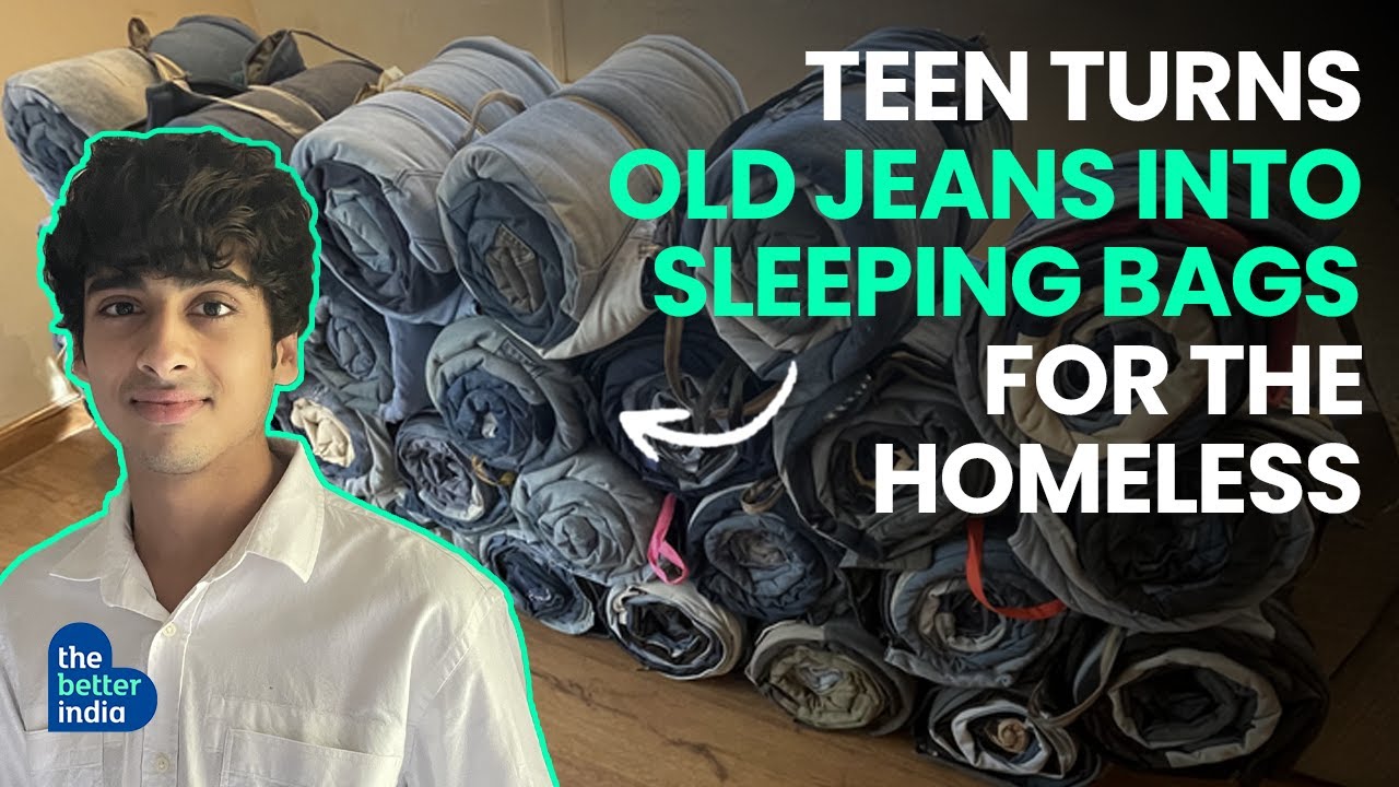 He Turns Old Jeans Into Sleeping Bags For The Homeless | Project Jeans ...