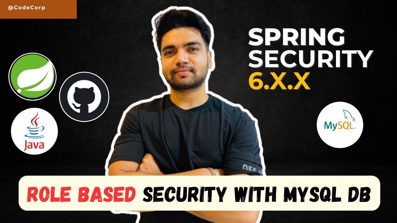 Role Based Security with MySQL | Spring Security 6| Roles and Authorizations | CodeCorp - YouTube