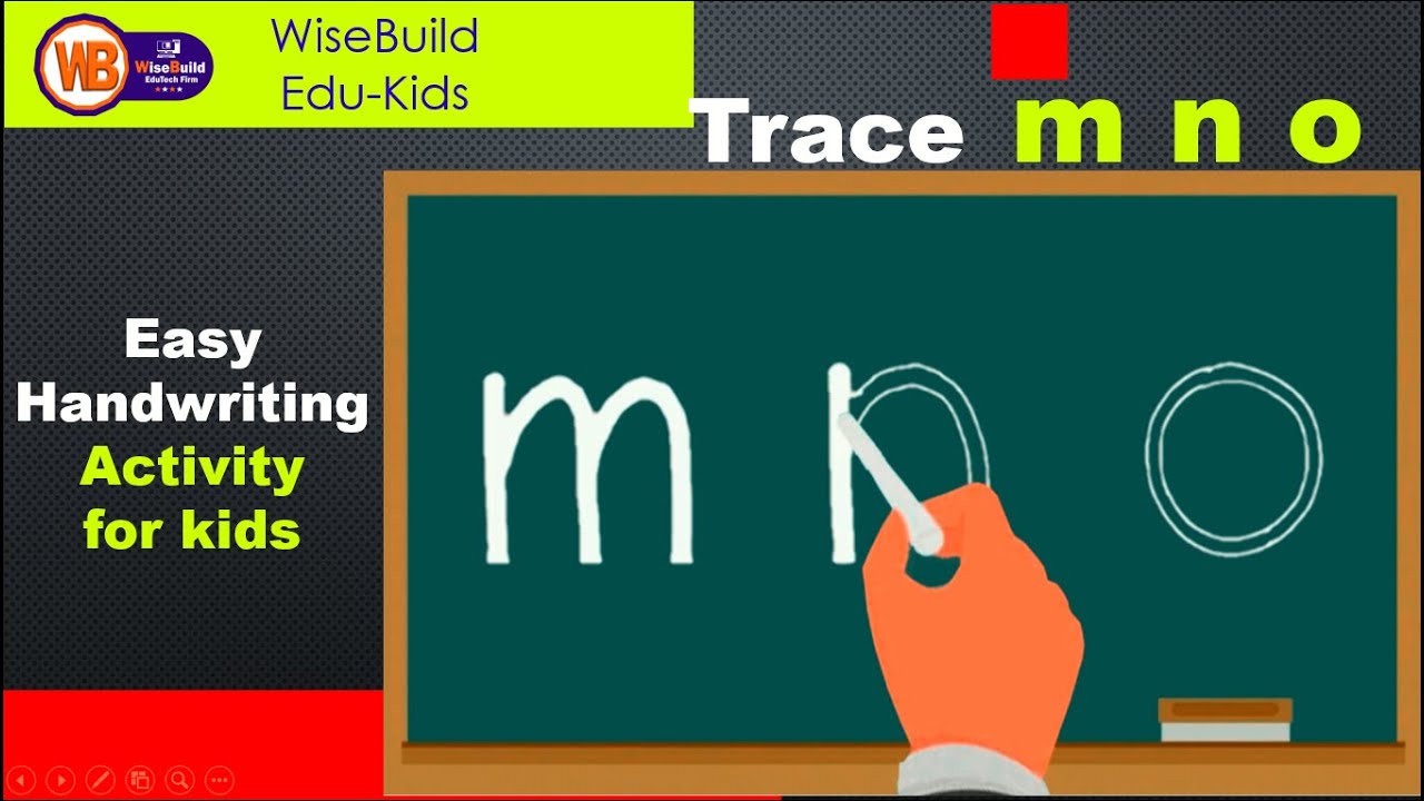 Kids ABC HandWriting | Trace Small Letter MNO | Easiest way of writing ...