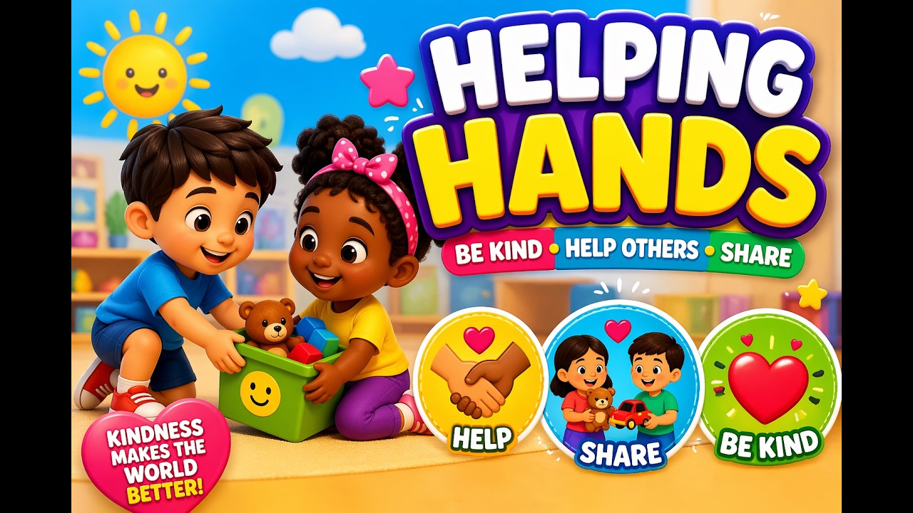 Helping Hands Song for Kids 🤝 | Learn Kindness & Sharing - YouTube