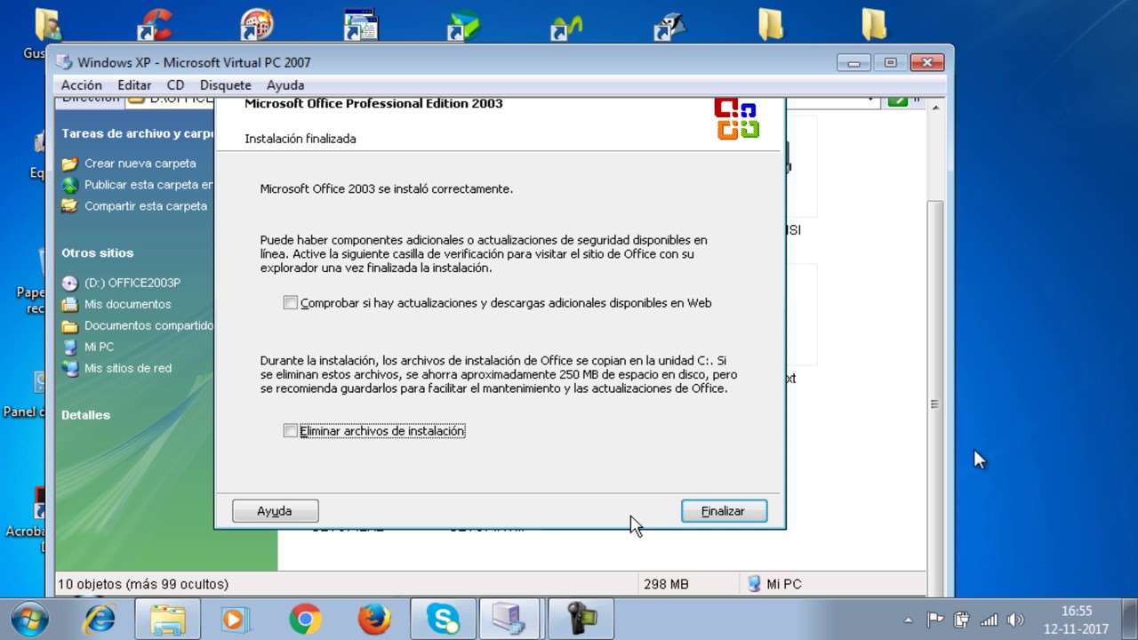 Instalacion de Microsoft Office 2003 full y en español Parte 02 - YouTube