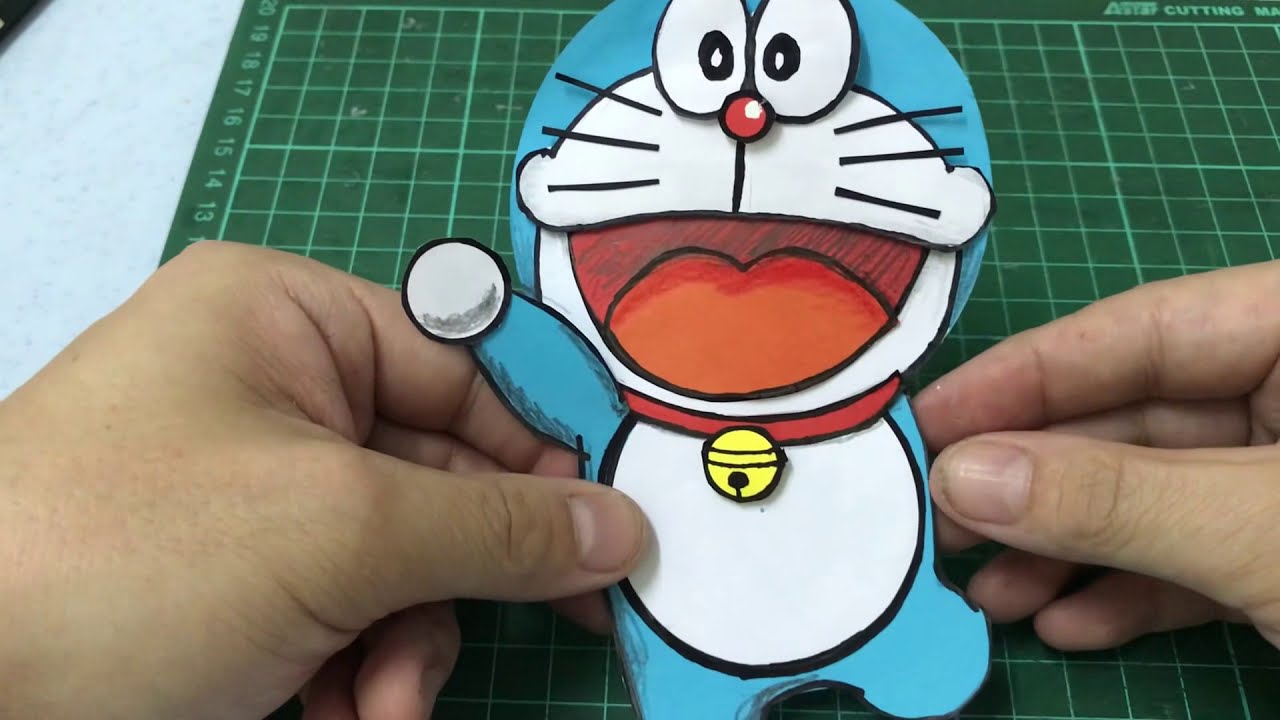 How to make Doraemon Paper Cut Out Art (Tutorial Video) - YouTube
