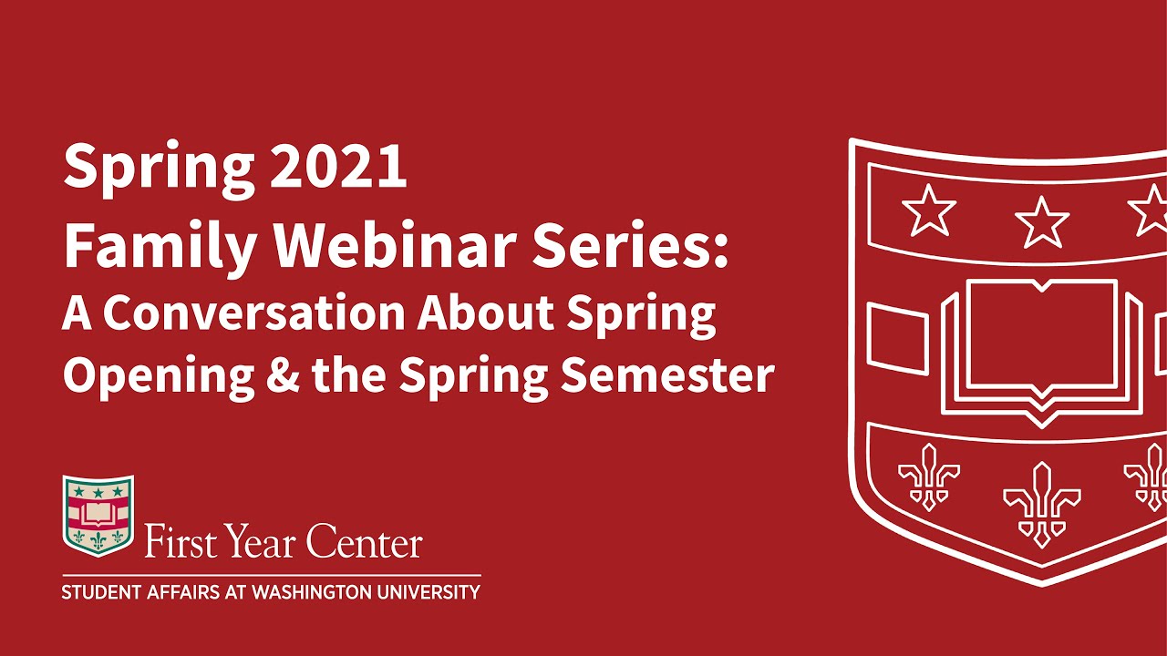 Spring 2021 Family Webinar Series: A Conversation About Spring Opening ...