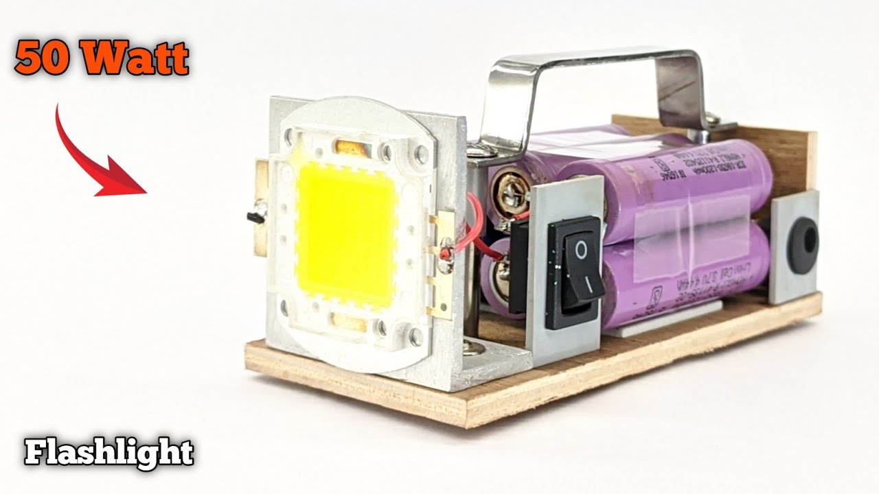 Make Your Own 50 Watt LED Flashlight : easy and diy - YouTube