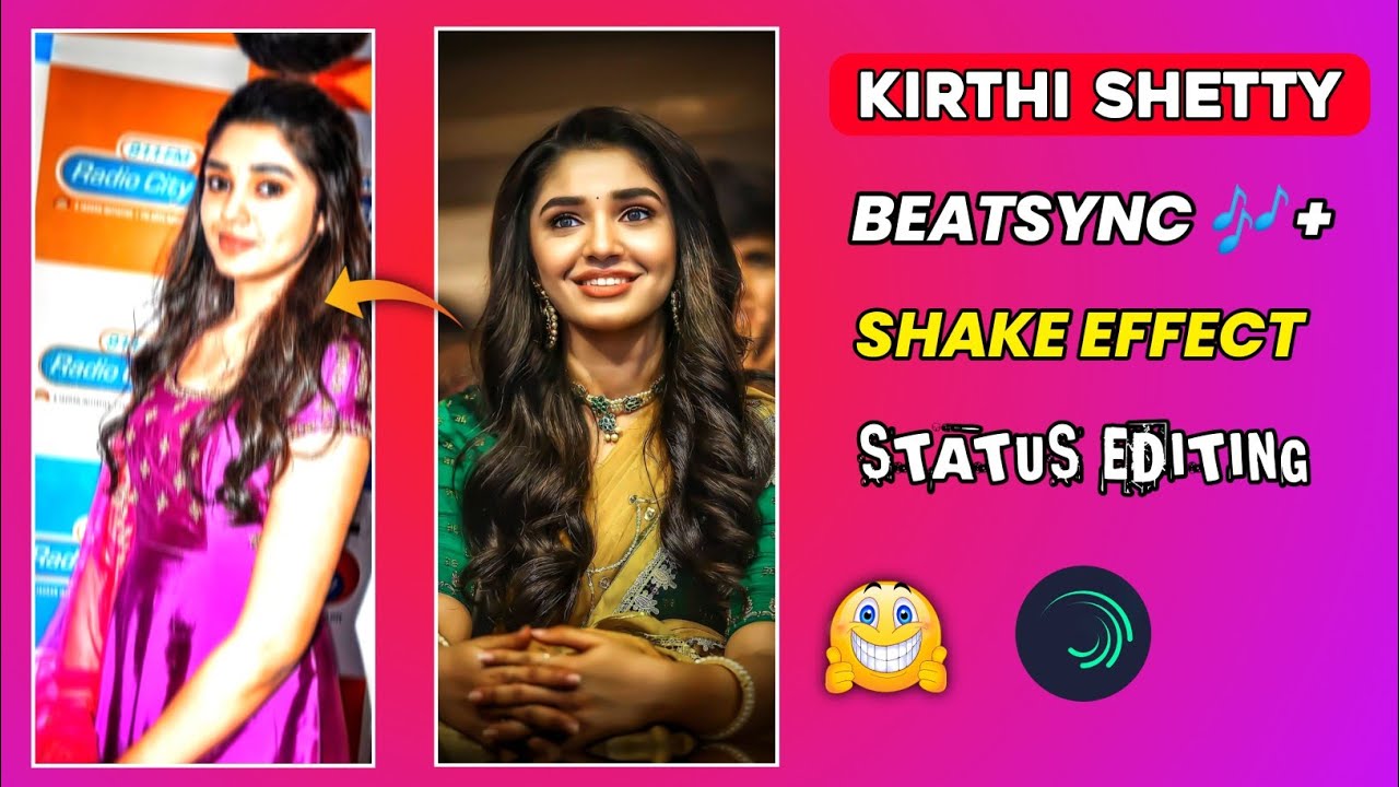 Kirthi Shetty lo chali me song beat sync status editing in alight ...