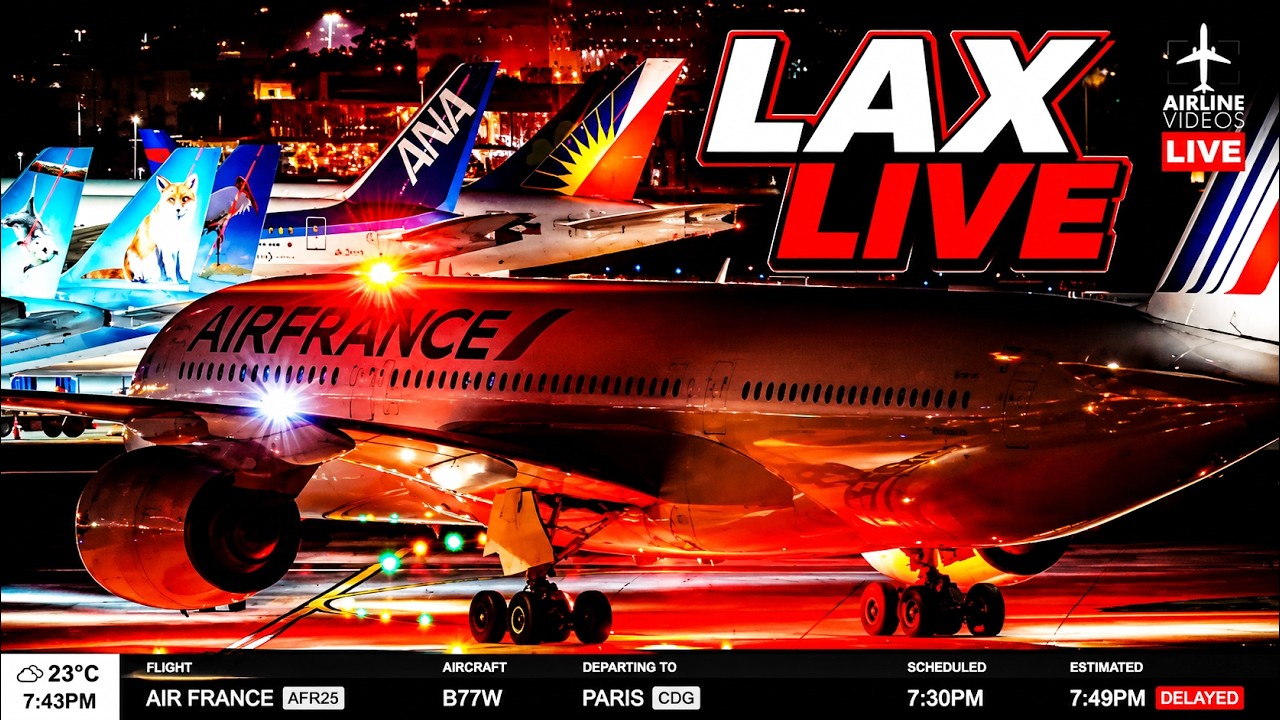 🔴LIVE LOS ANGELES (LAX) AIRPORT ACTION! (March 13th, 2026) - YouTube