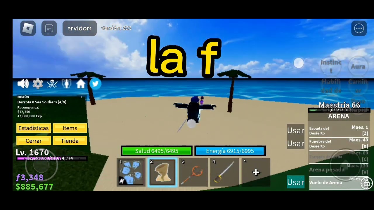 probando la fruta arena en blox fruits xd - YouTube