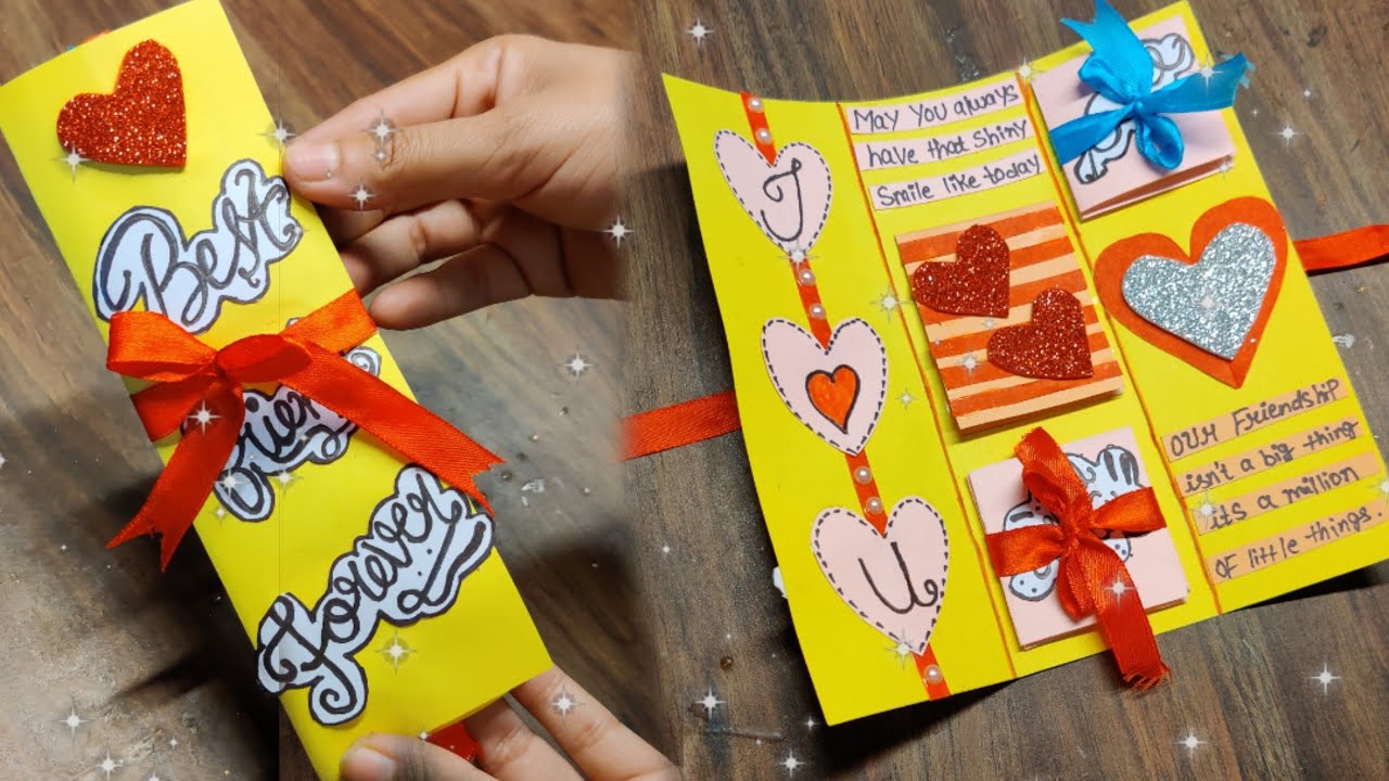 Beautiful Handmade Card For Best Friend | How To Make Beautiful Card ...