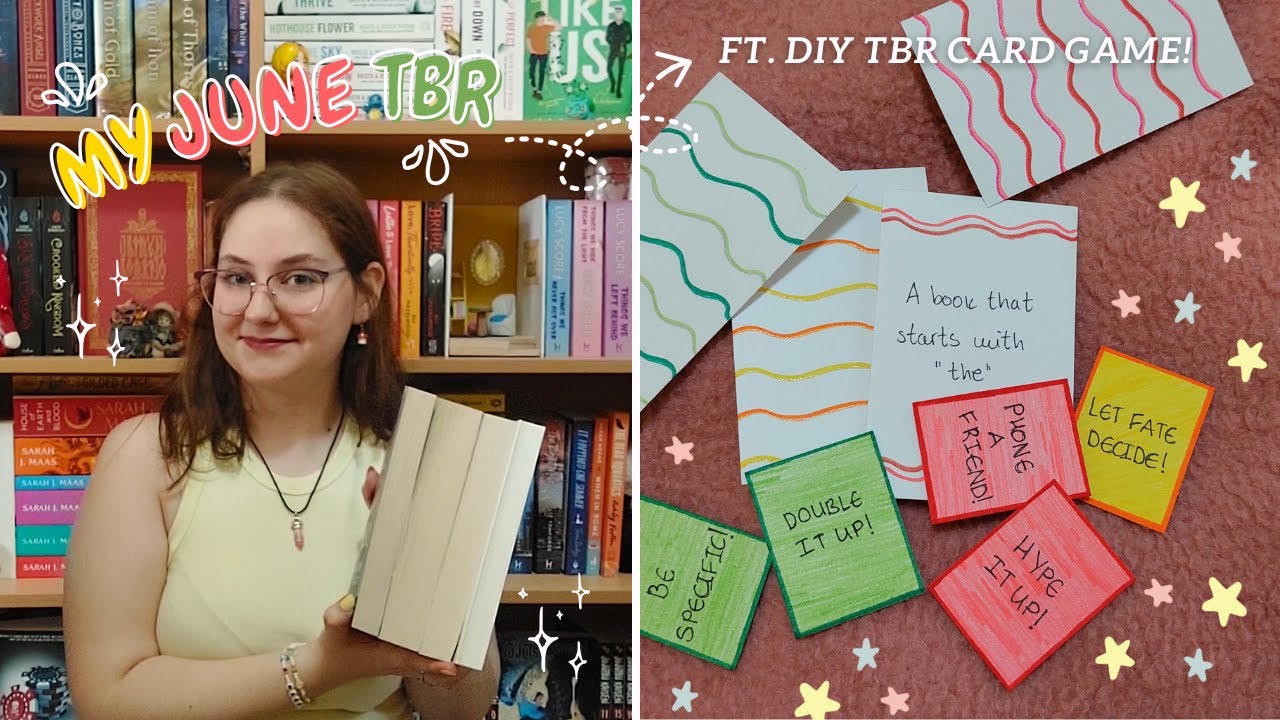 DIY CARD GAME picks my JUNE TBR 📚 🌷 - YouTube