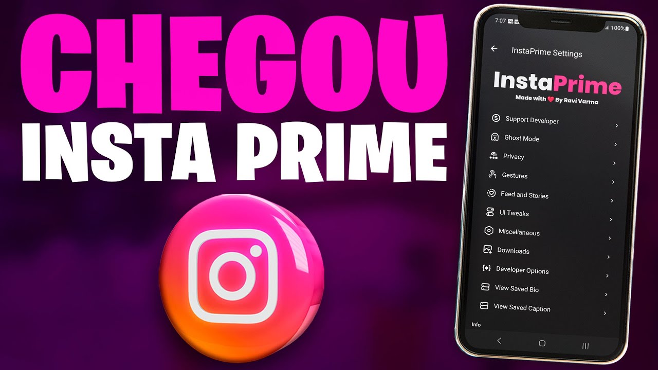 SAIU!🔥NOVO INSTA MODIFICADO COM VÁRIAS FUNÇÕES INCRÍVEIS (INSTA PRIME ...