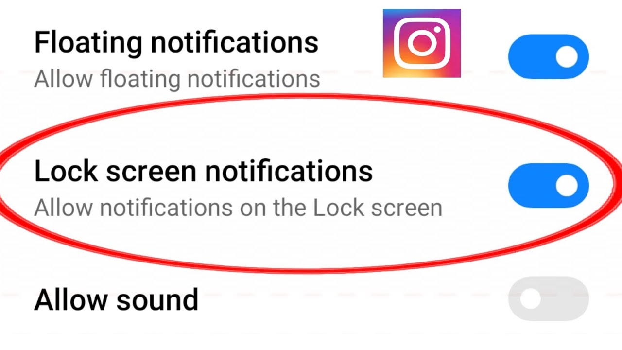 Instagram Lock Screen Notification Settings | Allow Notification On The ...