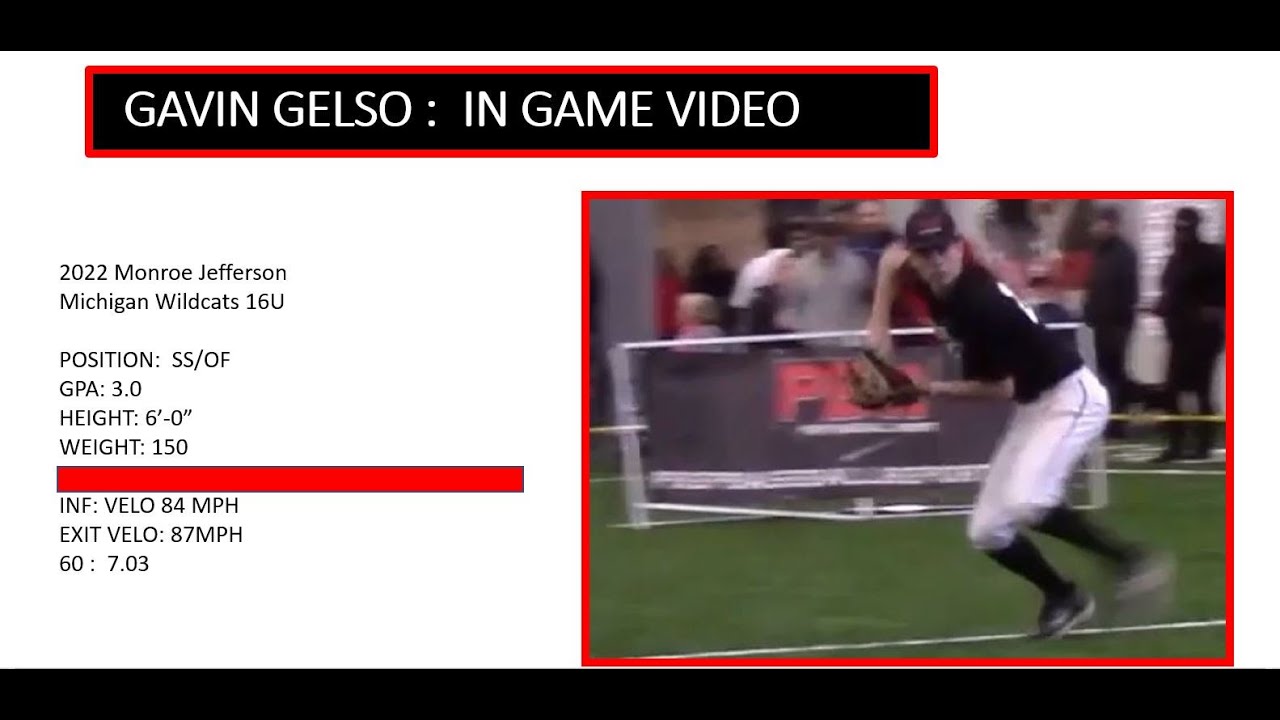 2022 GAVIN GELSO #18/ FIELDING GAME VIDEOS - YouTube