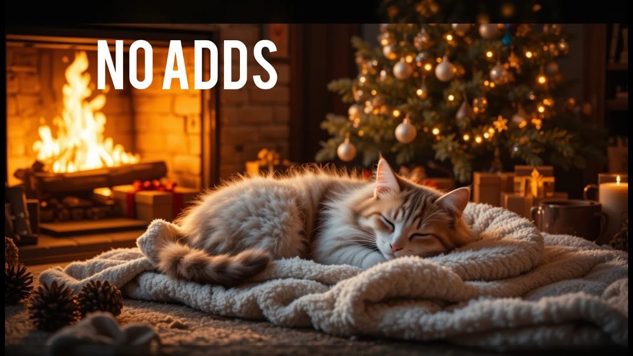Cat music for anxiety! Deep Sleep, Stress Relief A Cozy Christmas Nap ...
