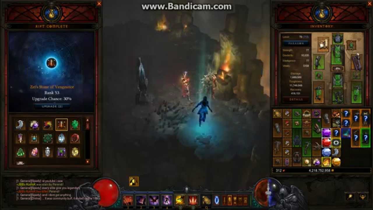 Diablo 3, RoS 2.2.0 DH nat set, focus+resistant (solo GR52, 18min ...
