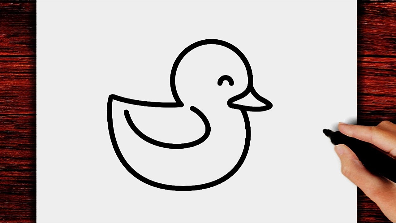 Cómo dibujar pato simple ️ - YouTube