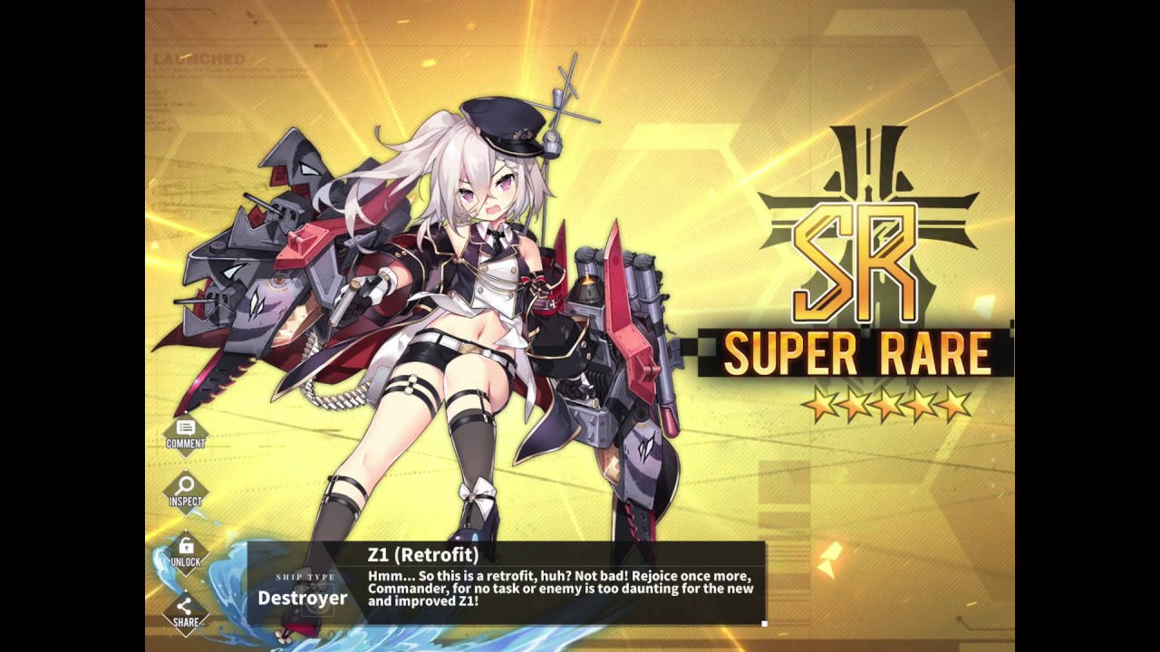 Azure Lane Z1 Retrofit - Our Boy Has Grown Up! - YouTube