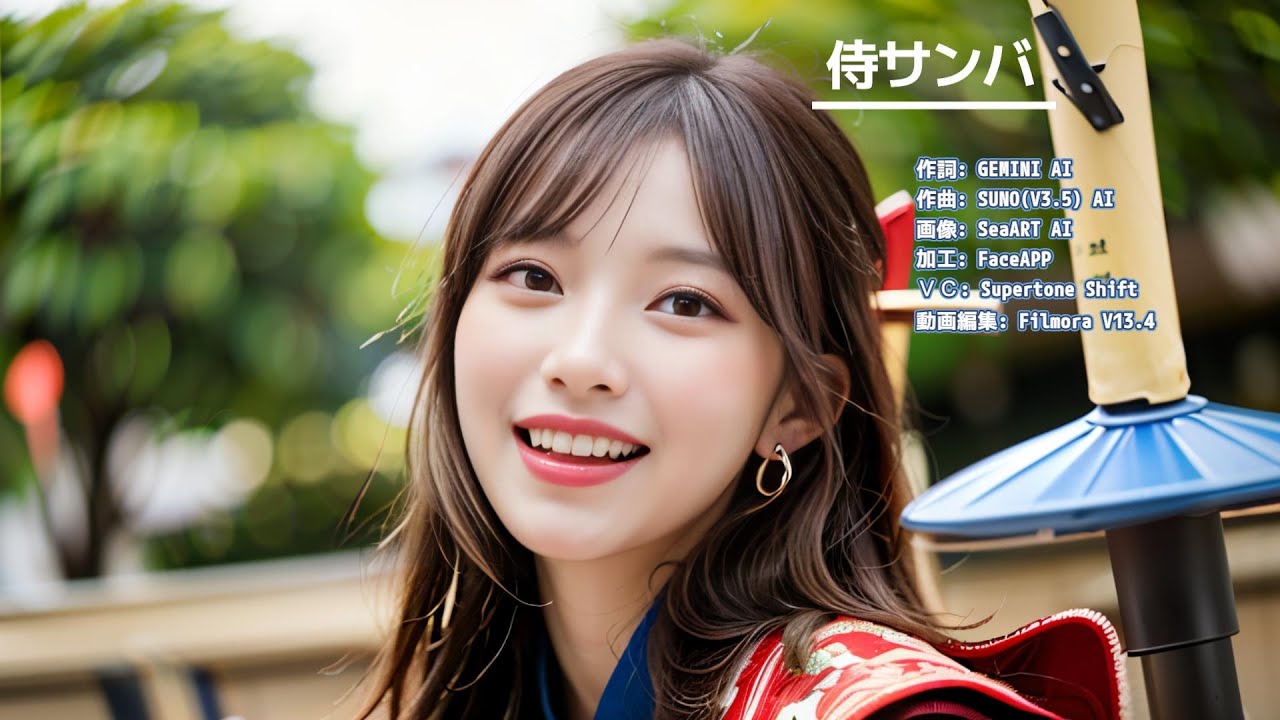 (AI AKARI-chan Image Song Vol.1) 侍サンバ -Electro pop Music AI- - YouTube