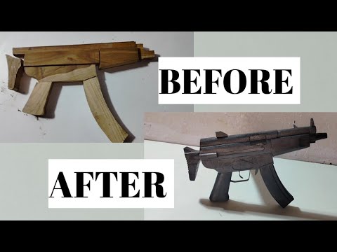 Hand made ||mp_5||how to make wooden gun - YouTube