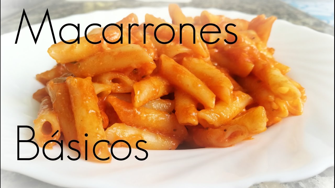 Macarrones Básicos | Recetasis - YouTube