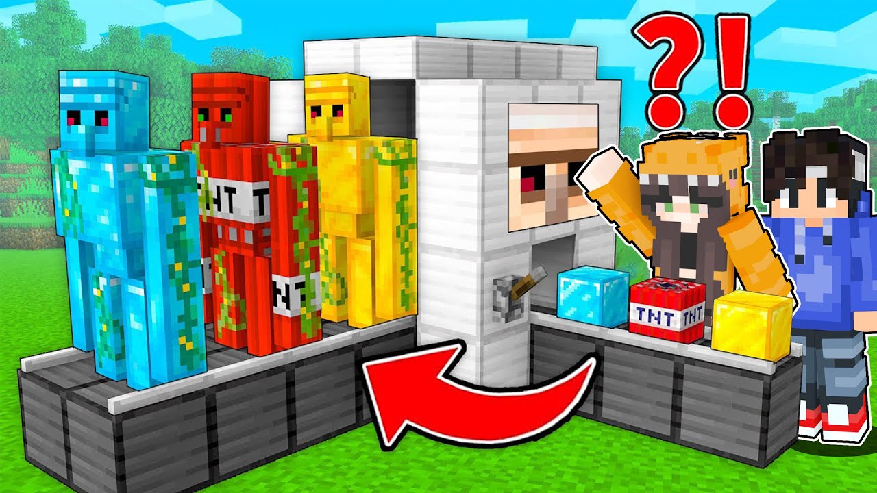 We Built a GOLEM FACTORY in Minecraft! - YouTube