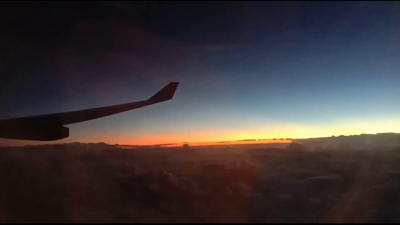 Ktm-del-ktm flight with evening skyline. - YouTube