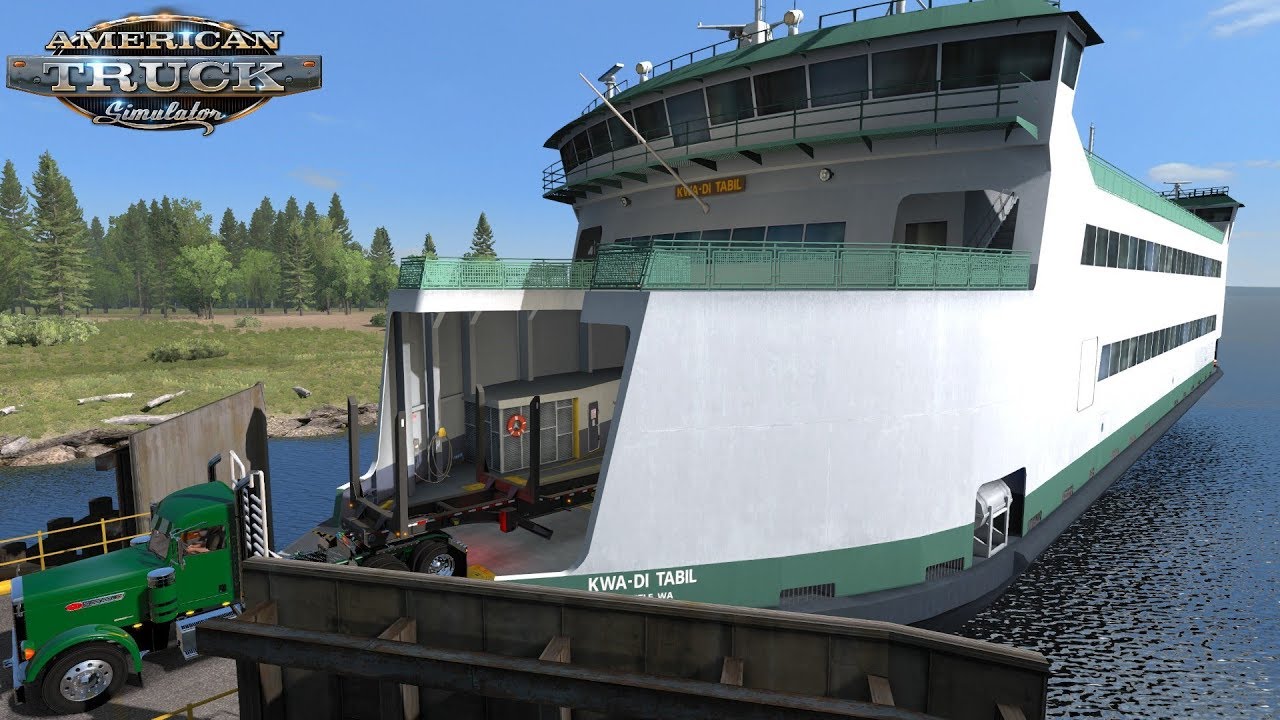 American Truck Simulator - Our First Ride On The New Ferry In ...