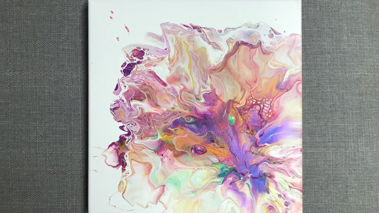 (92)Acrylic Pouring - Dutch Pour - YouTube