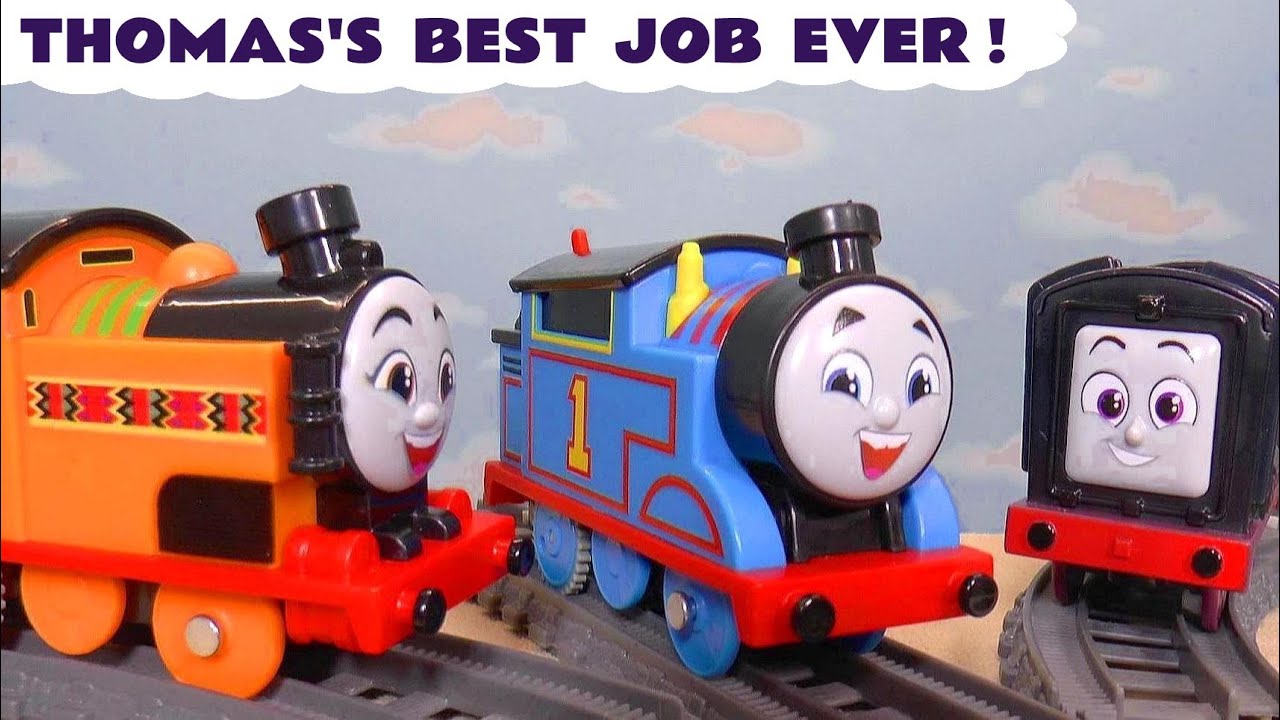 Thomas's Best Job Ever Story With All Engines Go Toy Trains - YouTube