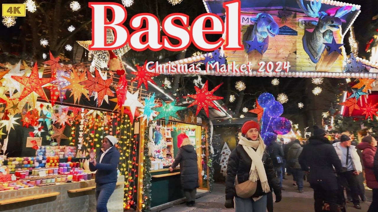 🇨🇭Basel Switzerland – Die schönsten Weihnachtsmarkt 2024/4K Walking ...