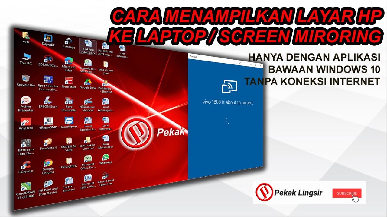 CARA MENAMPILKAN LAYAR HP KE LAPTOP / SCREEN MIRORING - YouTube