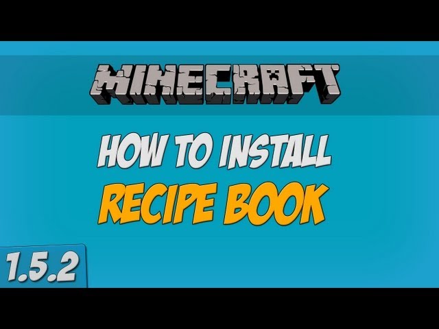 How To Make A Recipe Book In Minecraft
