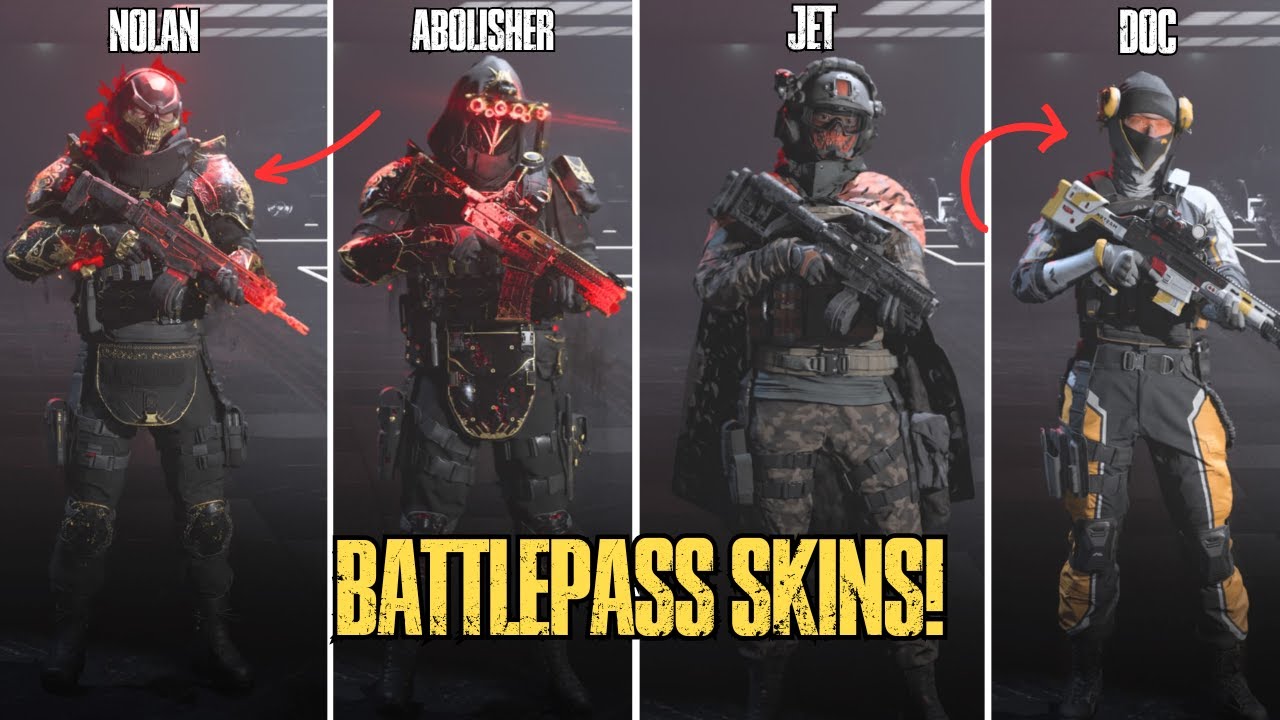 All Season 1 BlackCell Battlepass Operator Skins & Regular In MW3 - YouTube