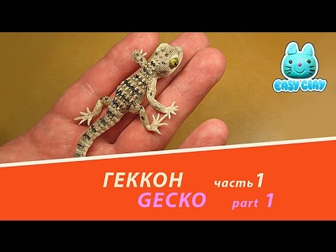 gecko polymer clay tutorial - геккон из полимерной глины мастер класс ...