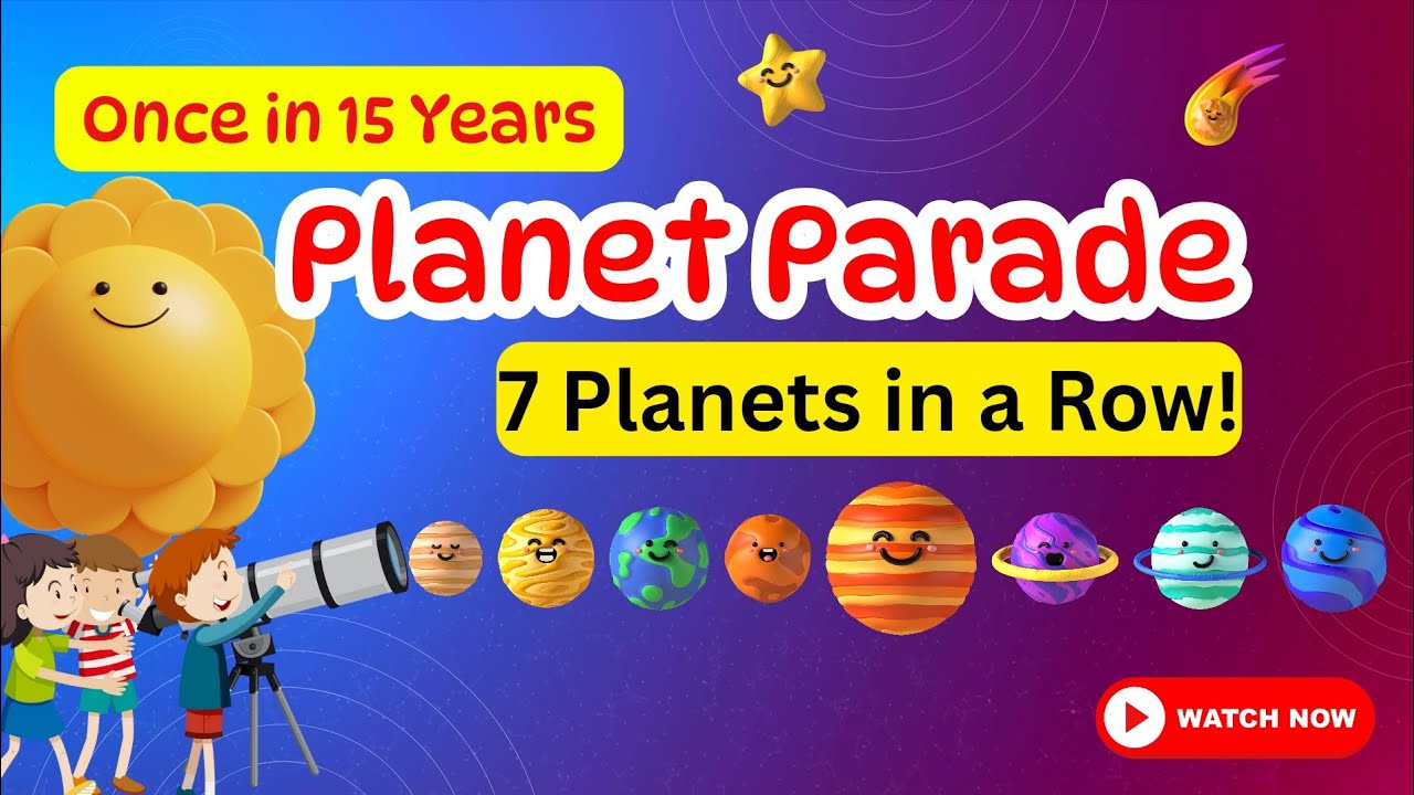 Spectacular Planet Parade | Animated Solar System for kids | Learn ...