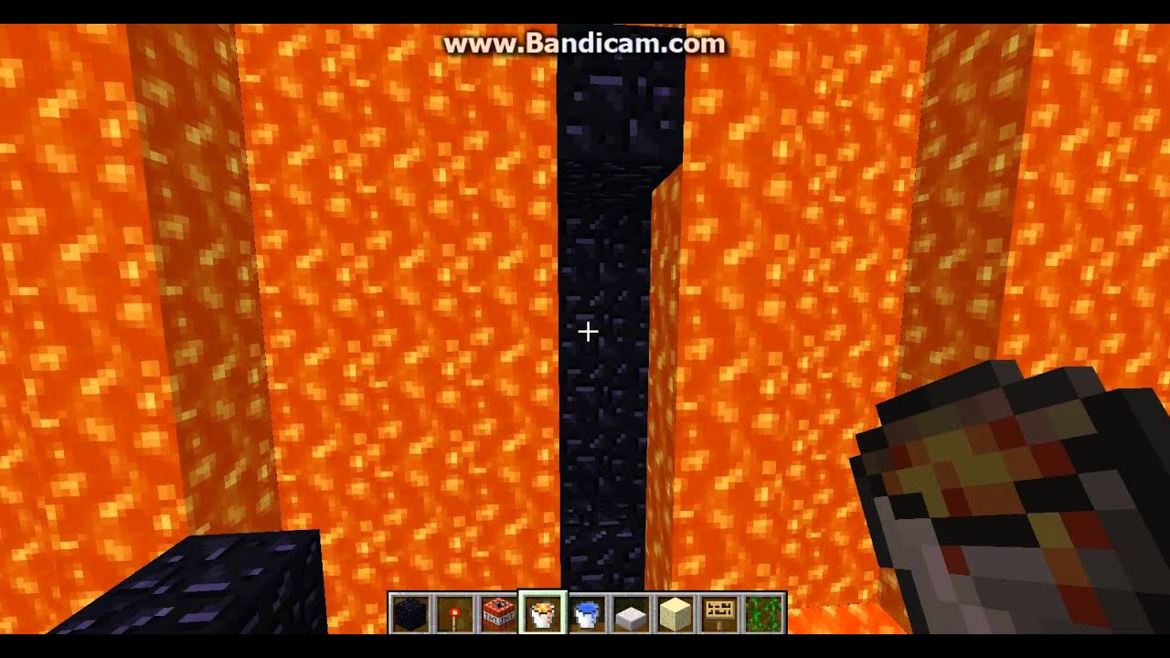 Minecraft : How To Make A Lava Fall - YouTube