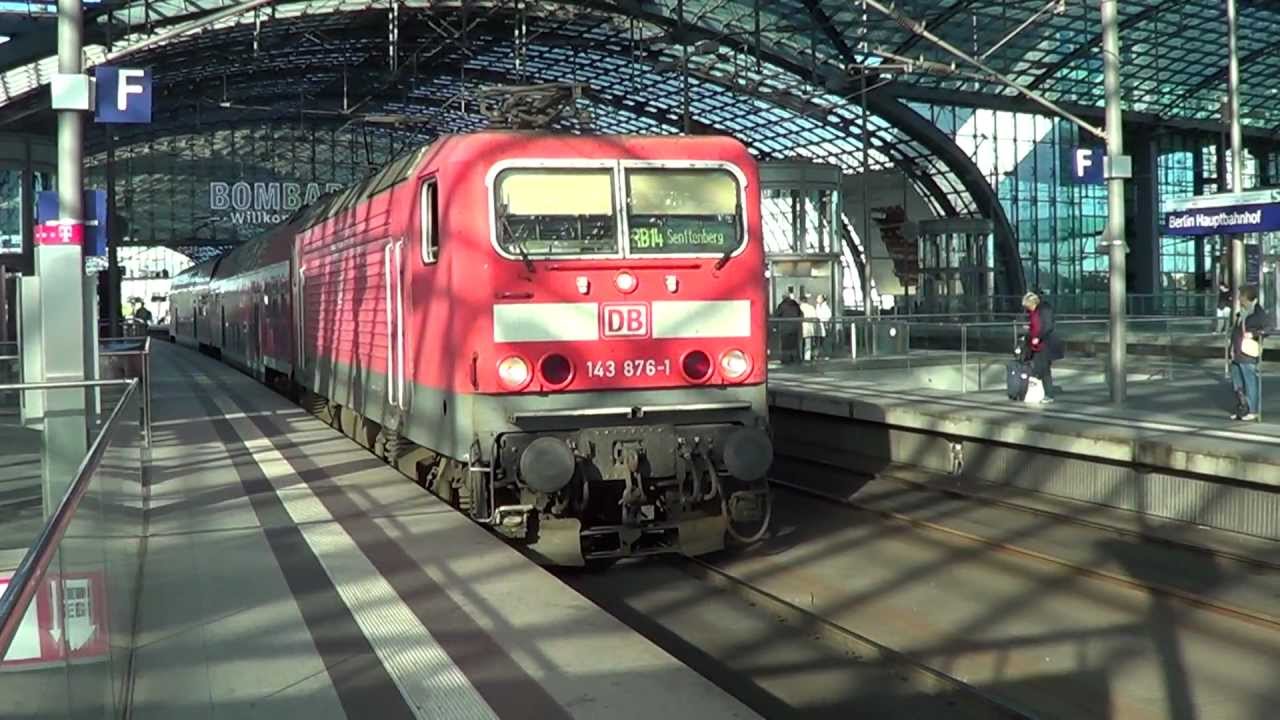 Class 143 DB with regional train in Berlin - YouTube