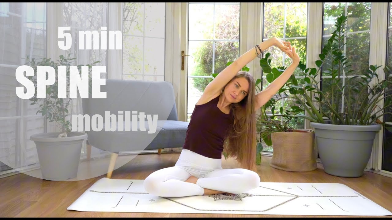 5 min Spinal Mobility Routine. Yoga for healthy and flexible spine ...