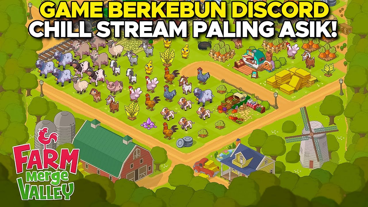 MAIN GAME PERKEBUNAN PALING COZY DI DISCORD| Farm Merge Valley ...