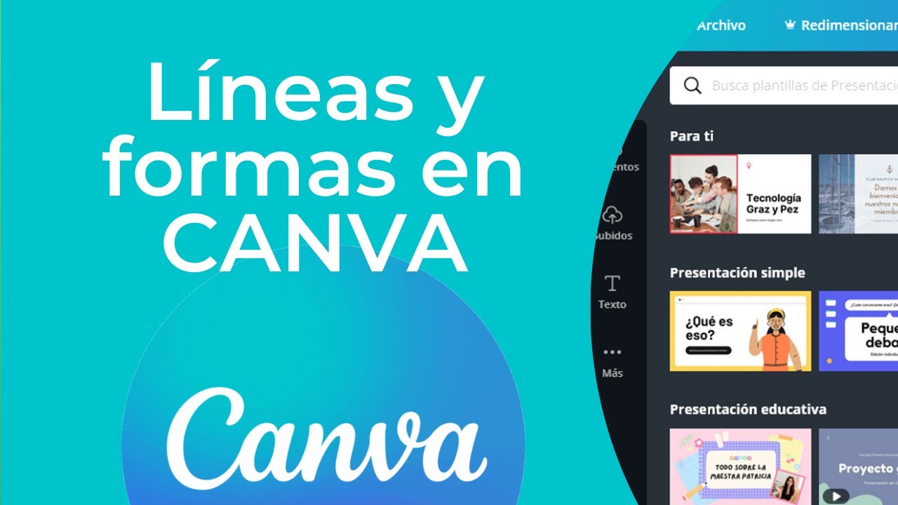 Líneas y formas en CANVA - YouTube
