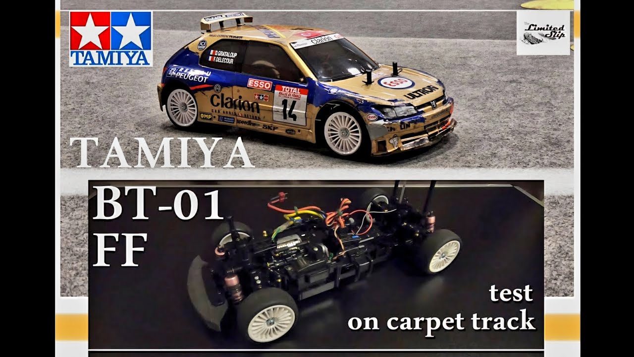Tamiya BT-01 on carpet track / FWD configuration / 306 Maxi body - YouTube