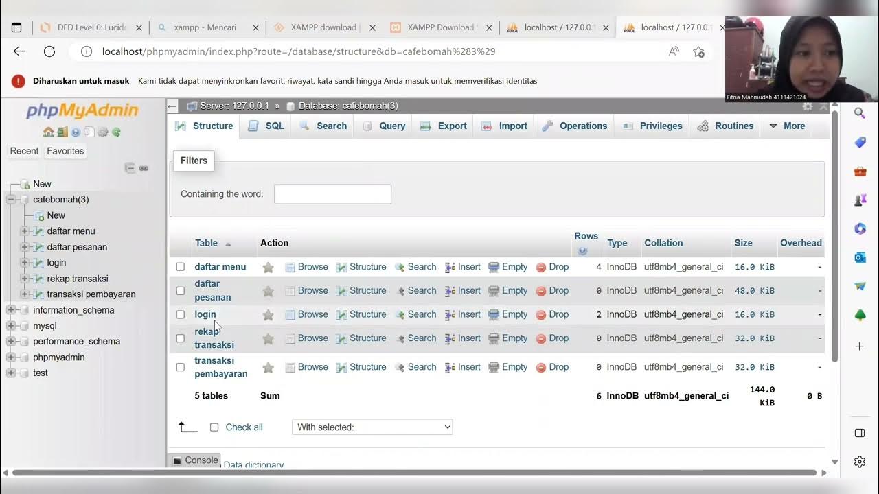 PROGRES PROYEK TUGAS AKHIR DATABASE KELOMPOK 2 - YouTube