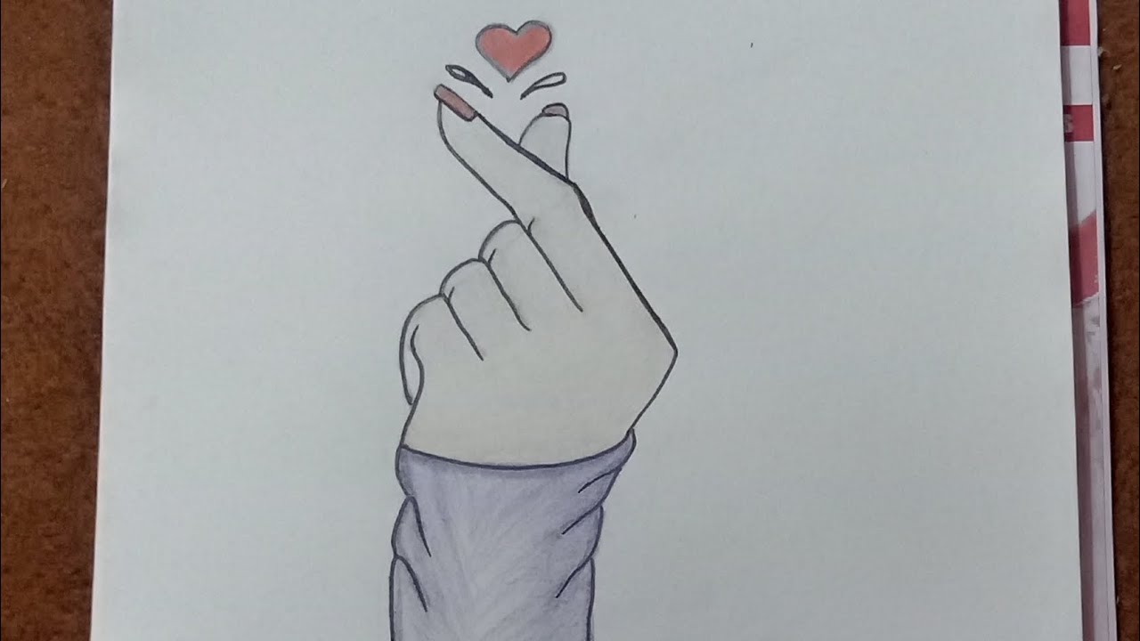 how to draw BTS heart 💜 step by step/A cute girl holding love icon ...